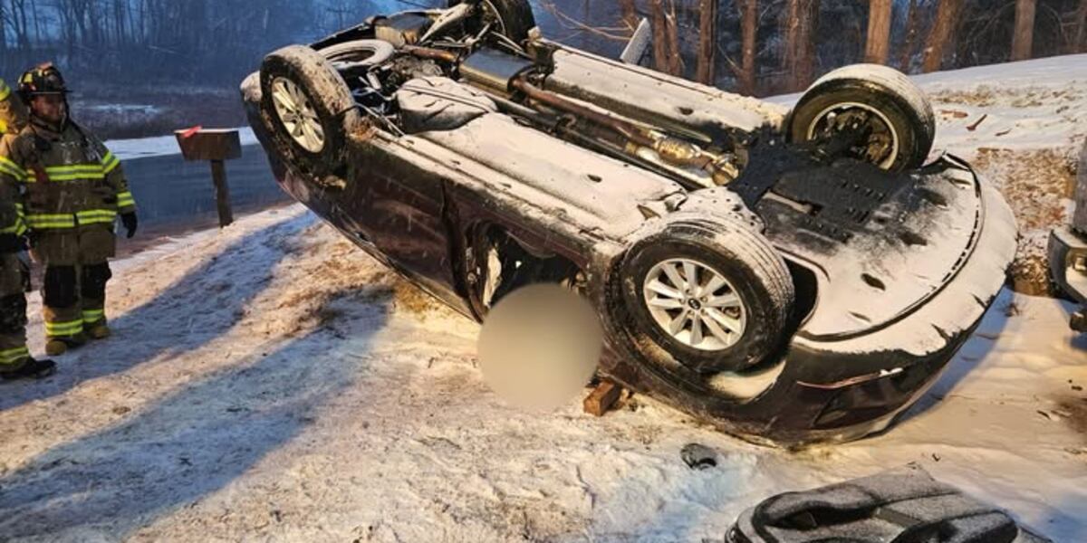 Person Extricated From Car After Rollover Crash In Broad Brook
