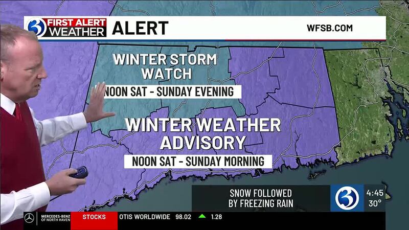 FORECAST: Rain Saturday, possible measurable snow Sunday, bitter cold ... FORECAST: Rain Saturday, possible measurable snow Sunday, bitter cold ...